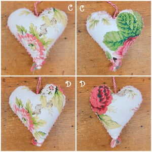 Heart Shaped Hanging Ornaments Stuffed Waverly Norfolk/rose Spring ...