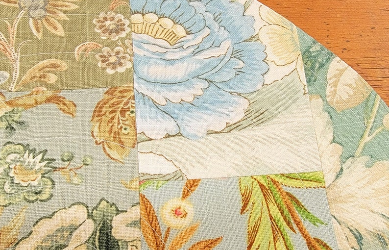 20 Round Quilted Linen Table Topper/centerpiece Mat - Etsy