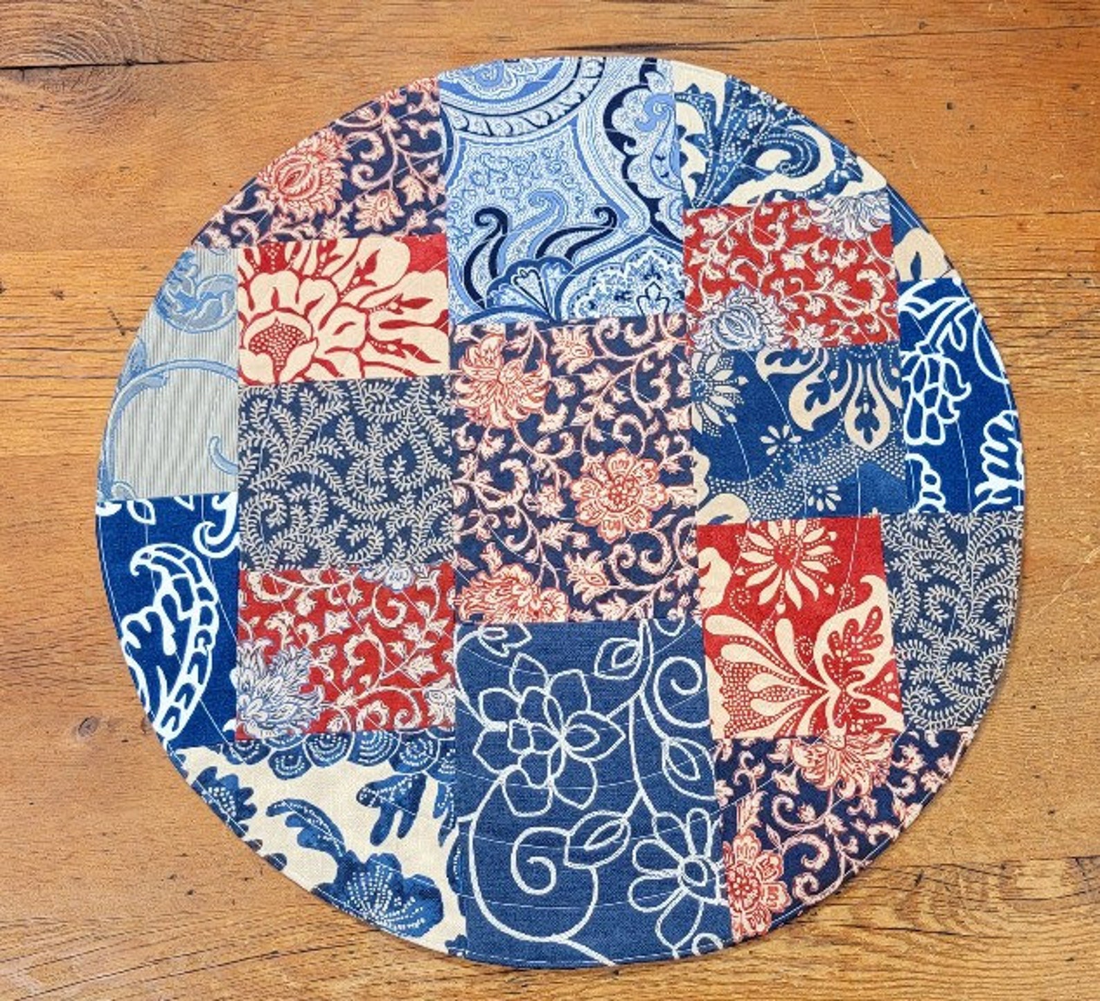 20 Round Quilted Table Topper/centerpiece Mat/runner Multicolor ...