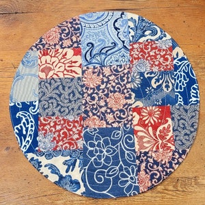 20" Round Quilted Table Topper/centerpiece Mat/runner Multicolor ...