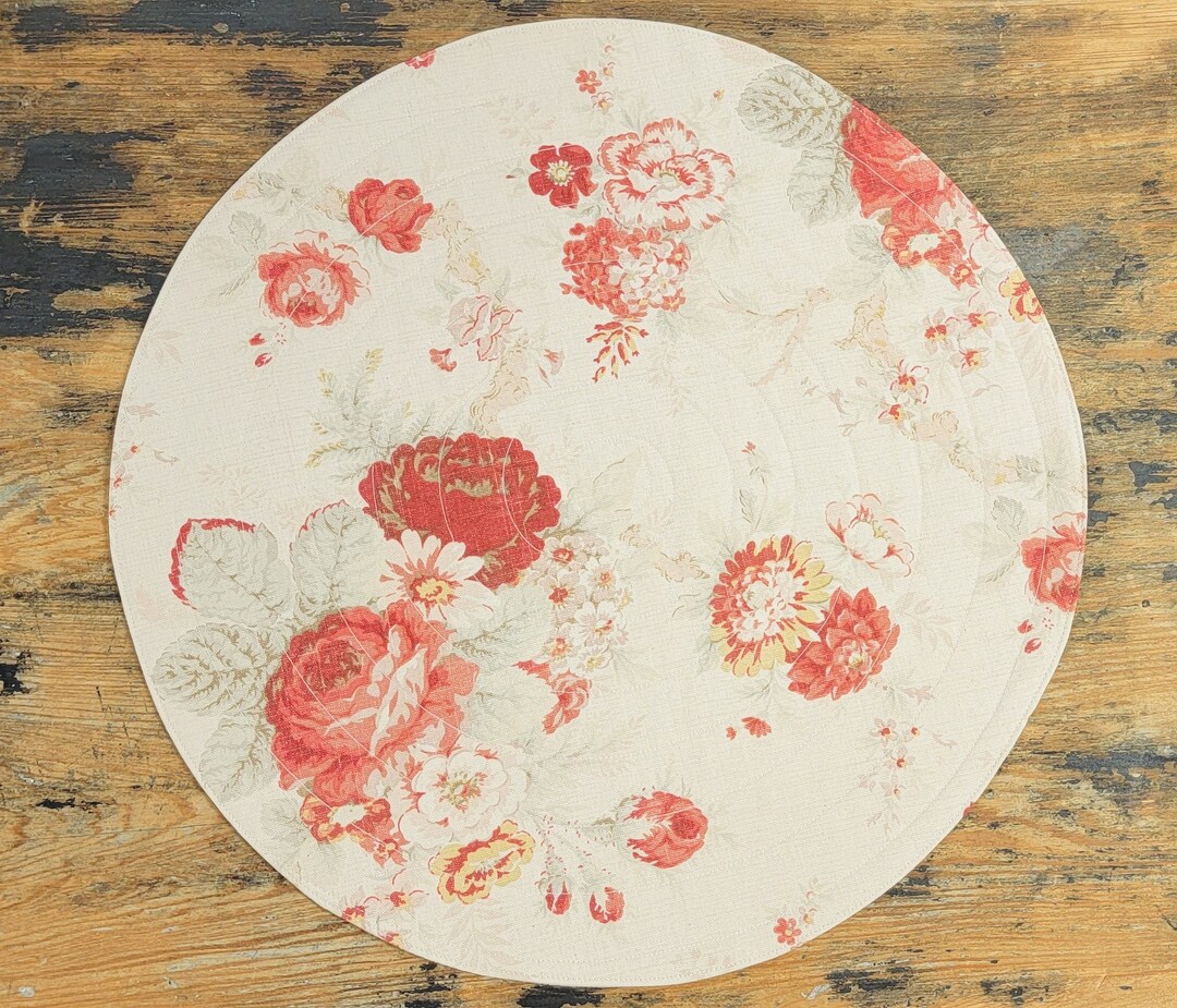 Custom Sized Round Quilted Table Topper/tabletop Centerpiece Mat ...