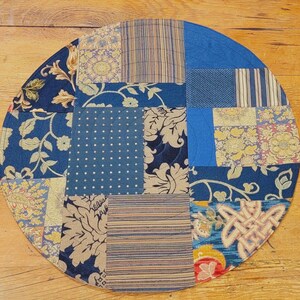Custom Sized Round Quilted Table Topper/centerpiece Mat Patchwork ...