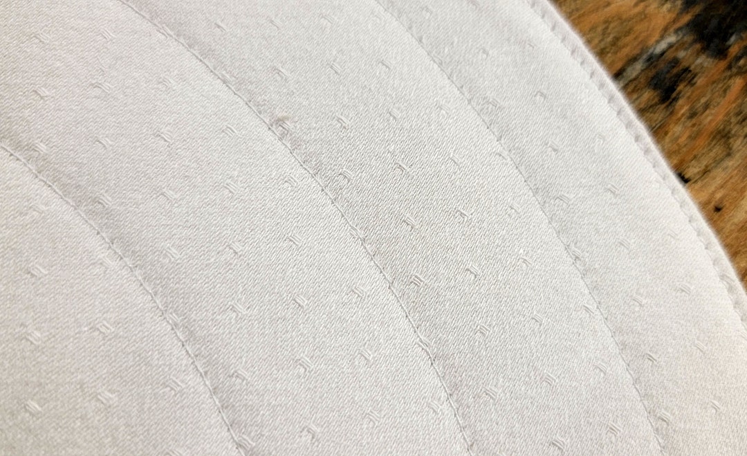 Round Quilted Table Runner Topper Centerpiece Mat Solid White Fabric ...