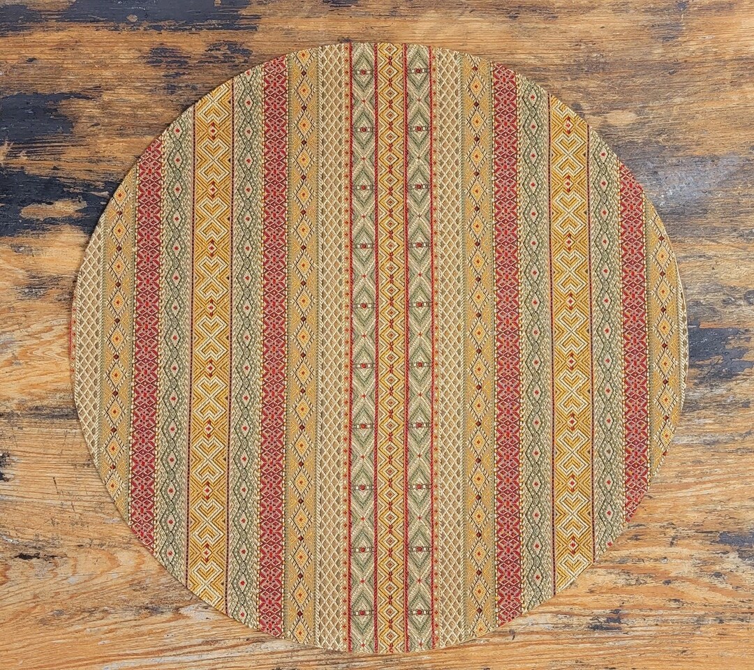 Round Table Topper Centerpiece Mat Gold Red Slate Turkish Persian ...