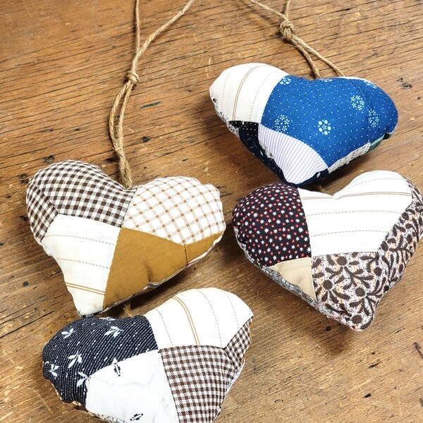 Hanging Fabric Hearts - Etsy