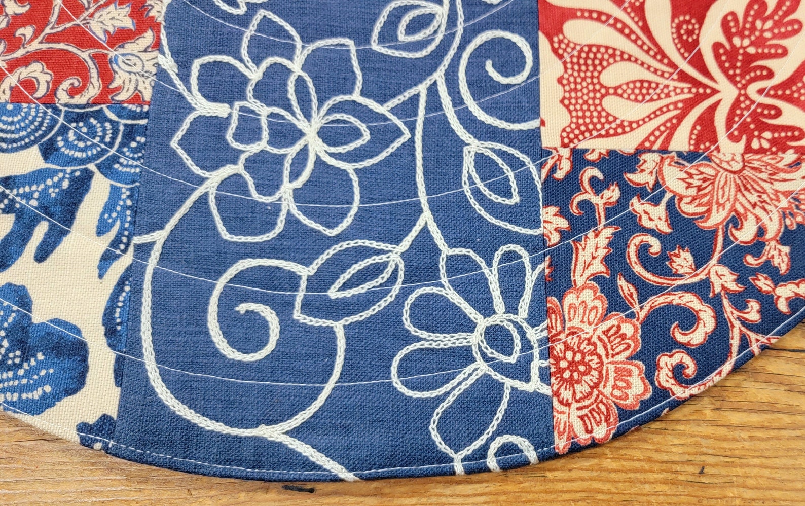 20 Round Quilted Table Topper/centerpiece Mat/runner Multicolor ...