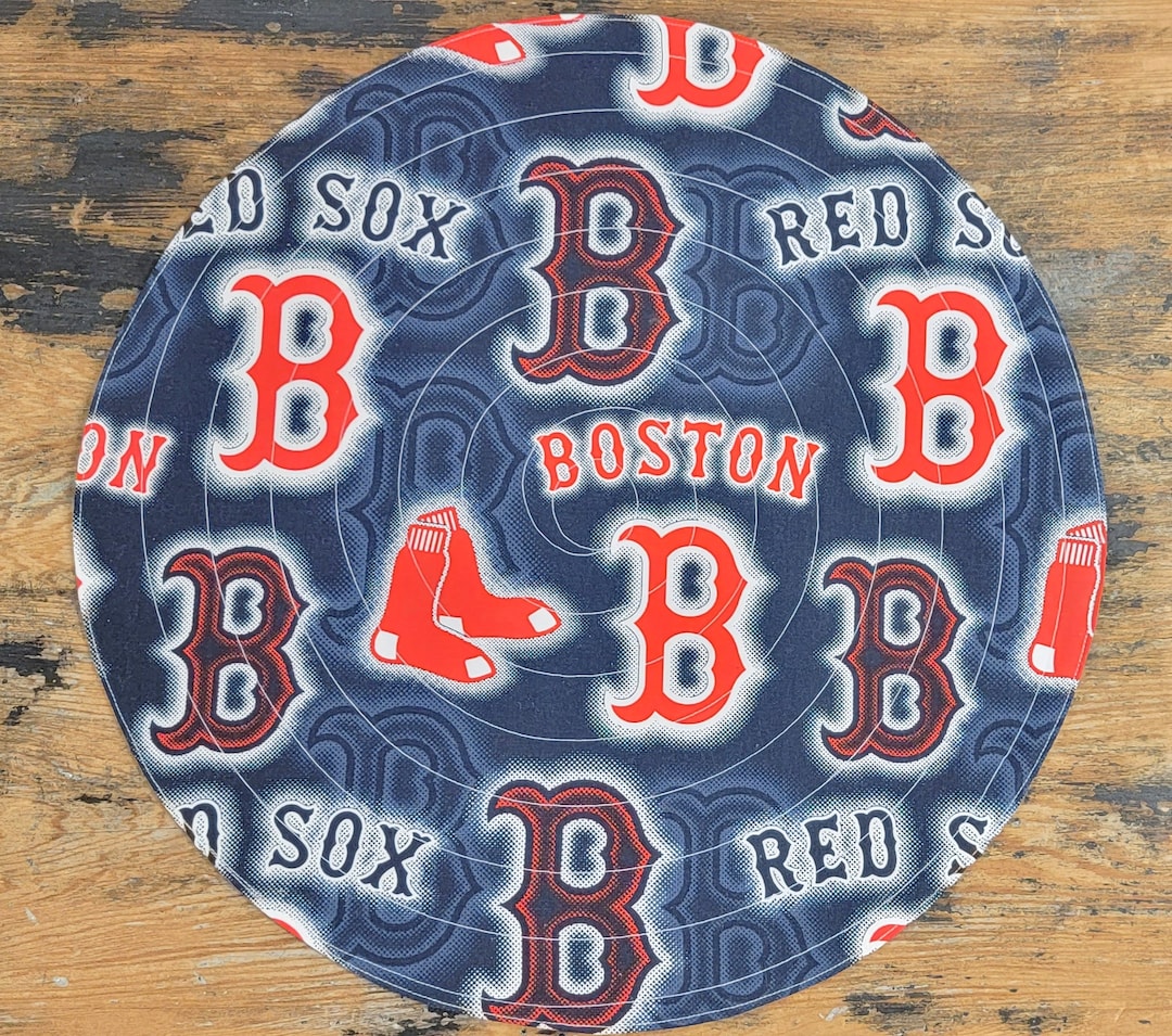 Boston Red Sox Round Quilted Table Topper Centerpiece Mat Baseball Home ...
