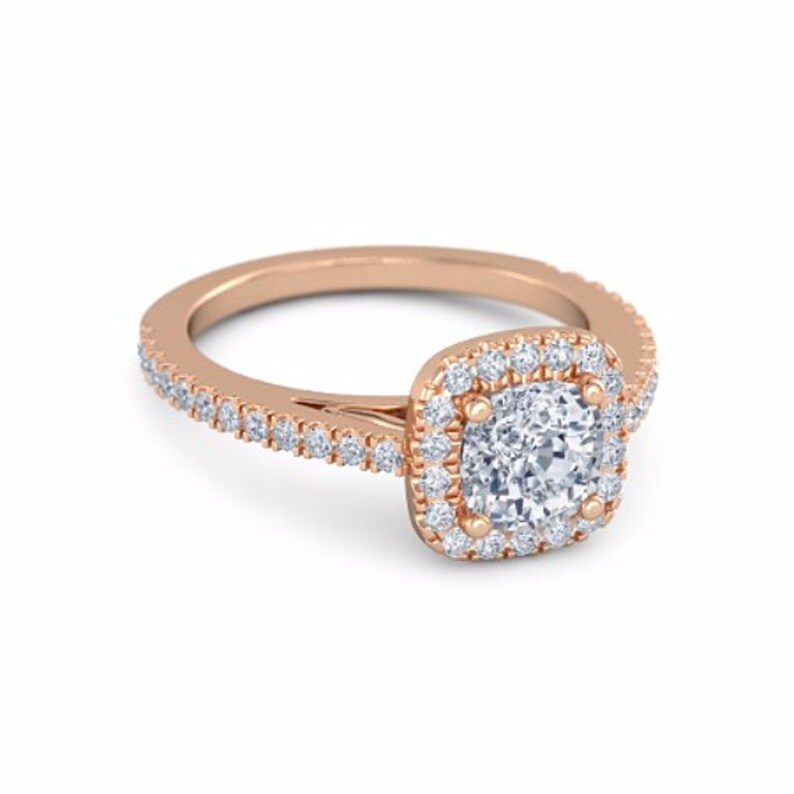 Rose Gold Cushion Cut Engagement Rings, Cushion Cut Engagement Rings ...