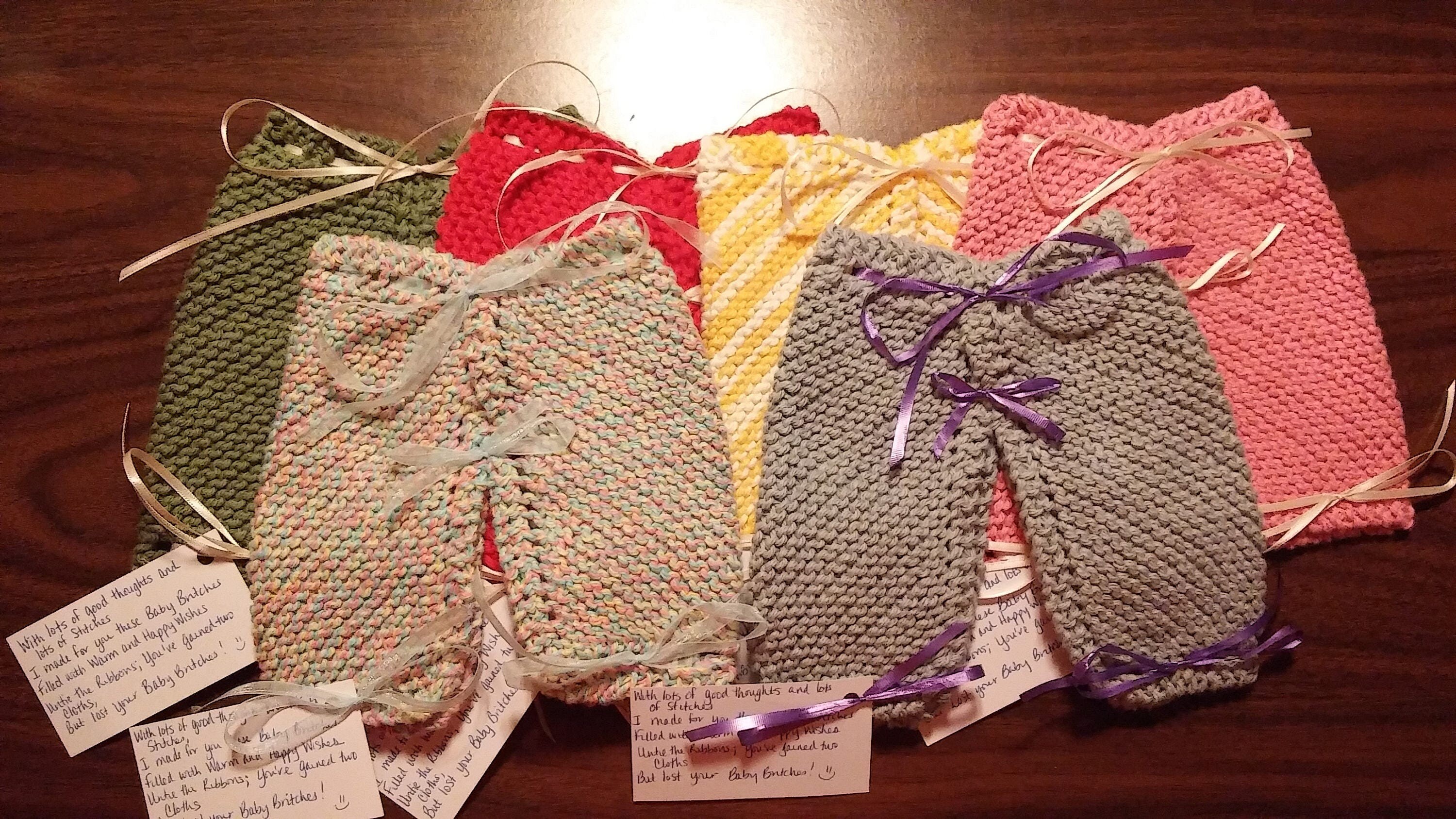 Baby Britches ~~ Baby Dishcloth Britches Baby Washcloth Britches ...