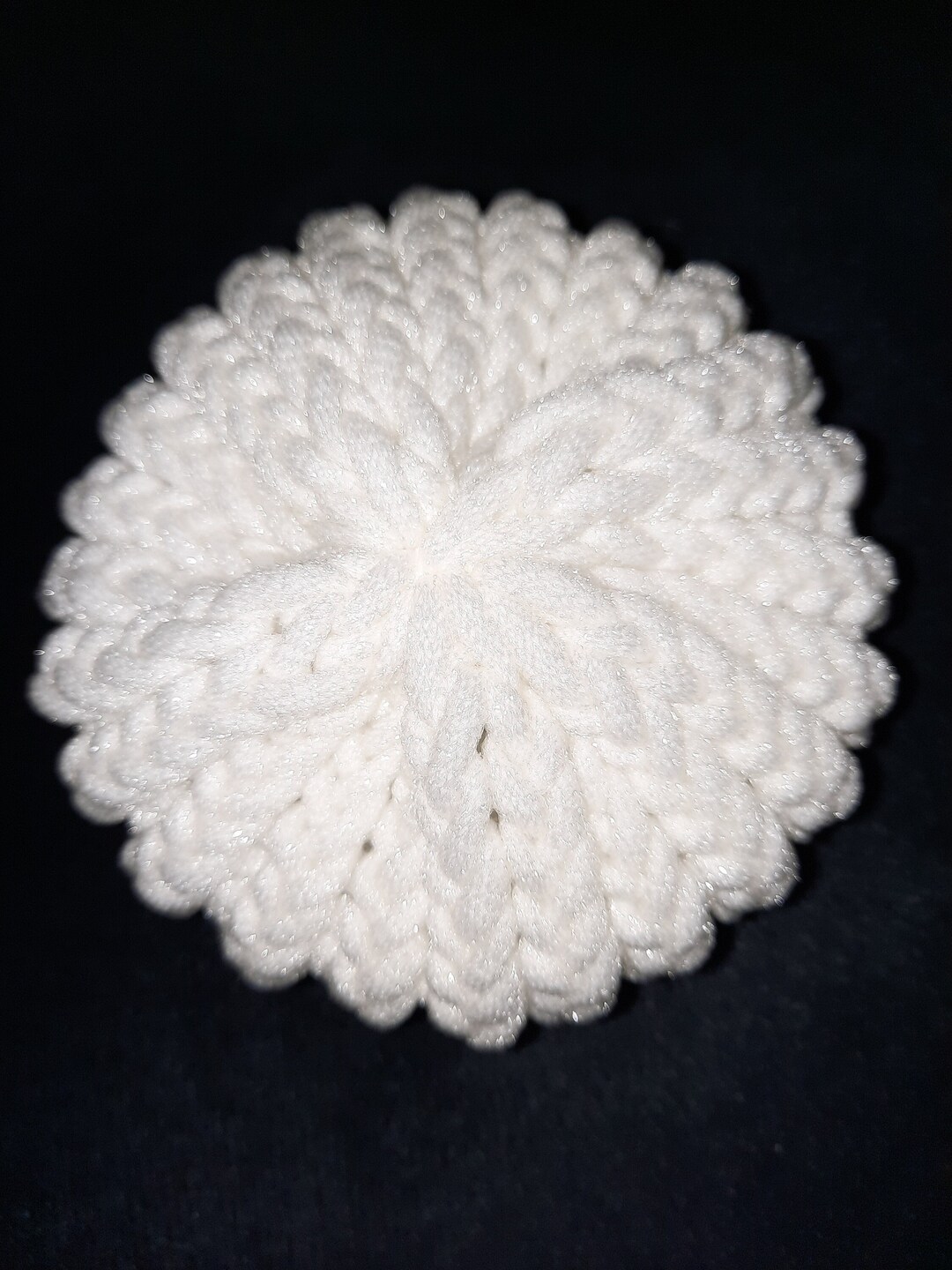 Round Loom Knit Scrubby (white) ~~ Kitchen Bath Scrubber Cloth Scrubby ...