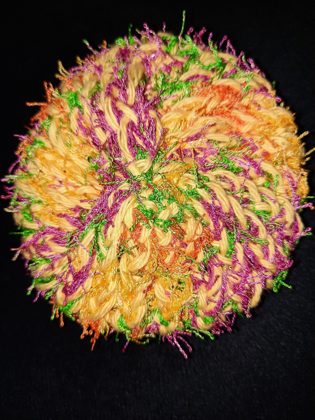 Round Loom Knit Scrubby with Tropical Kitchen Bath Scrubber Cloth ...