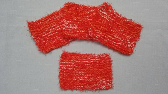 Scrubby and Cotton Scouring Pad with Orange Kitchen Bath - Etsy