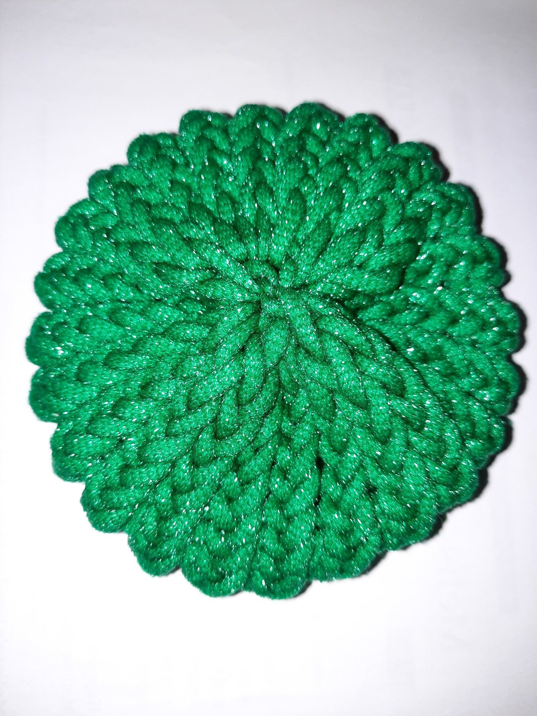 Round Loom Knit Scrubby green Kitchen Bath Scrubber Cloth Scrubby ...