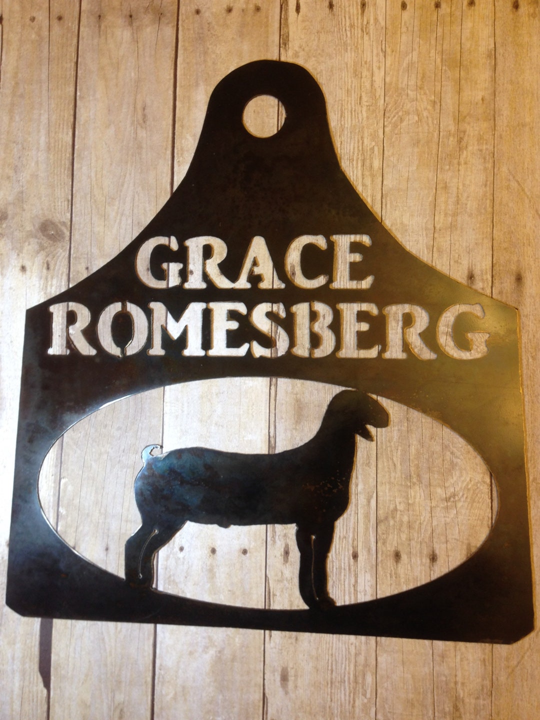 Personalized Eartag Show Goat Sign for Stalls, Barns; Stock Show Kids ...