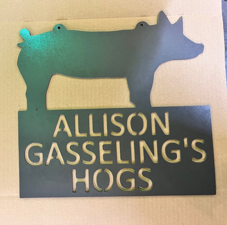 Personalized Show Pig or Hog Sign for Stock Shows Fairs Barn - Etsy