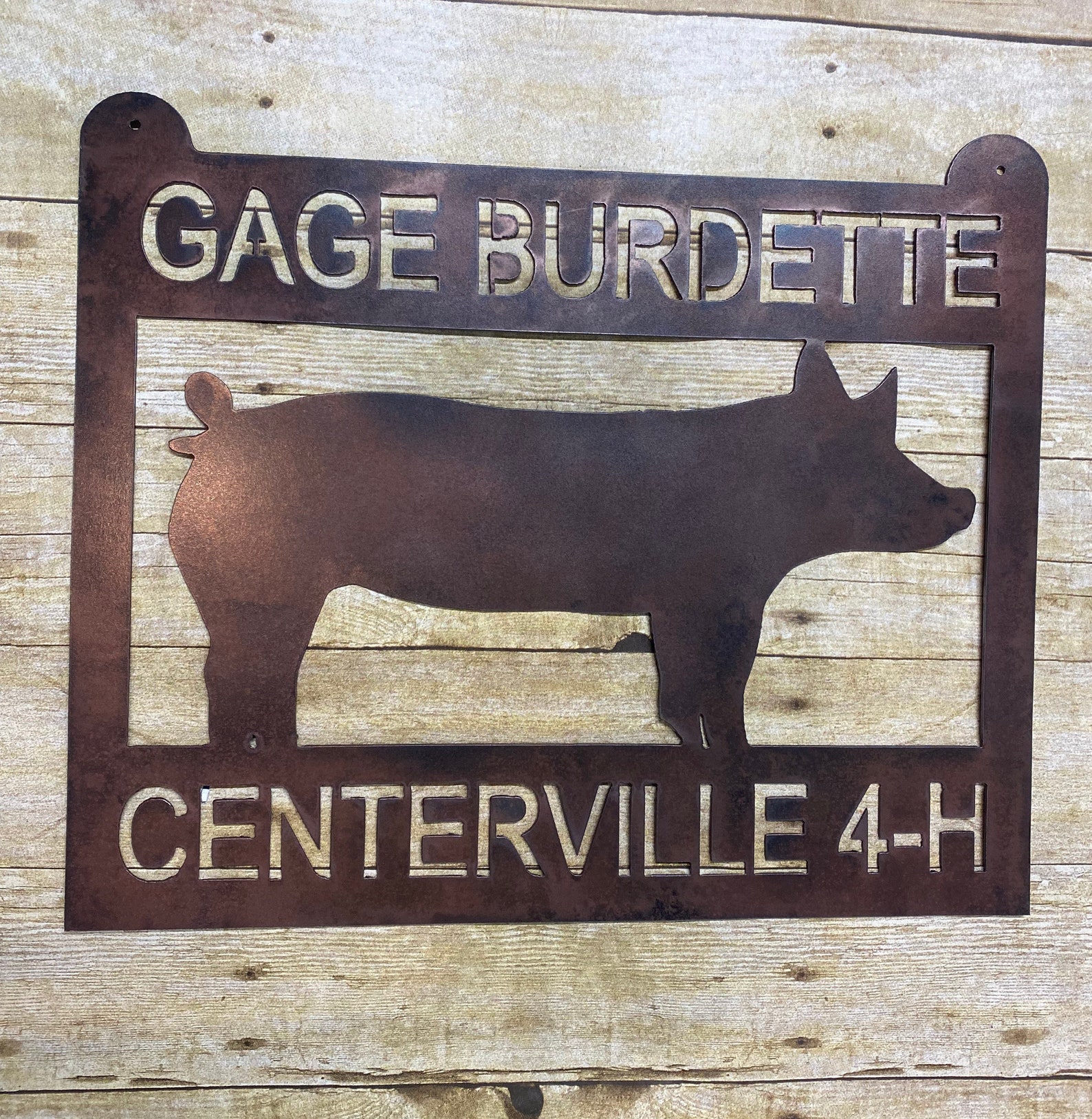 Personalized Pig, Hog Sign. Livestock Show Stalls, Fair Pens, Stock ...