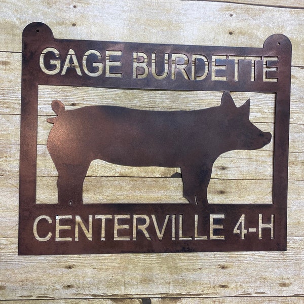 Hog Sign for Stock Shows - Etsy