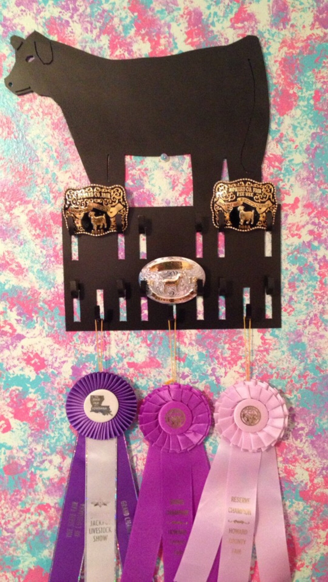 6 Belt Buckle Display Rack for Livestock, Rodeo, Buckles: Stock Show ...