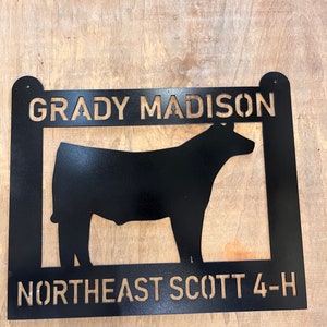Christmas Deadline 12/12 Personalized Steer Sign. Livestock Show Stalls ...