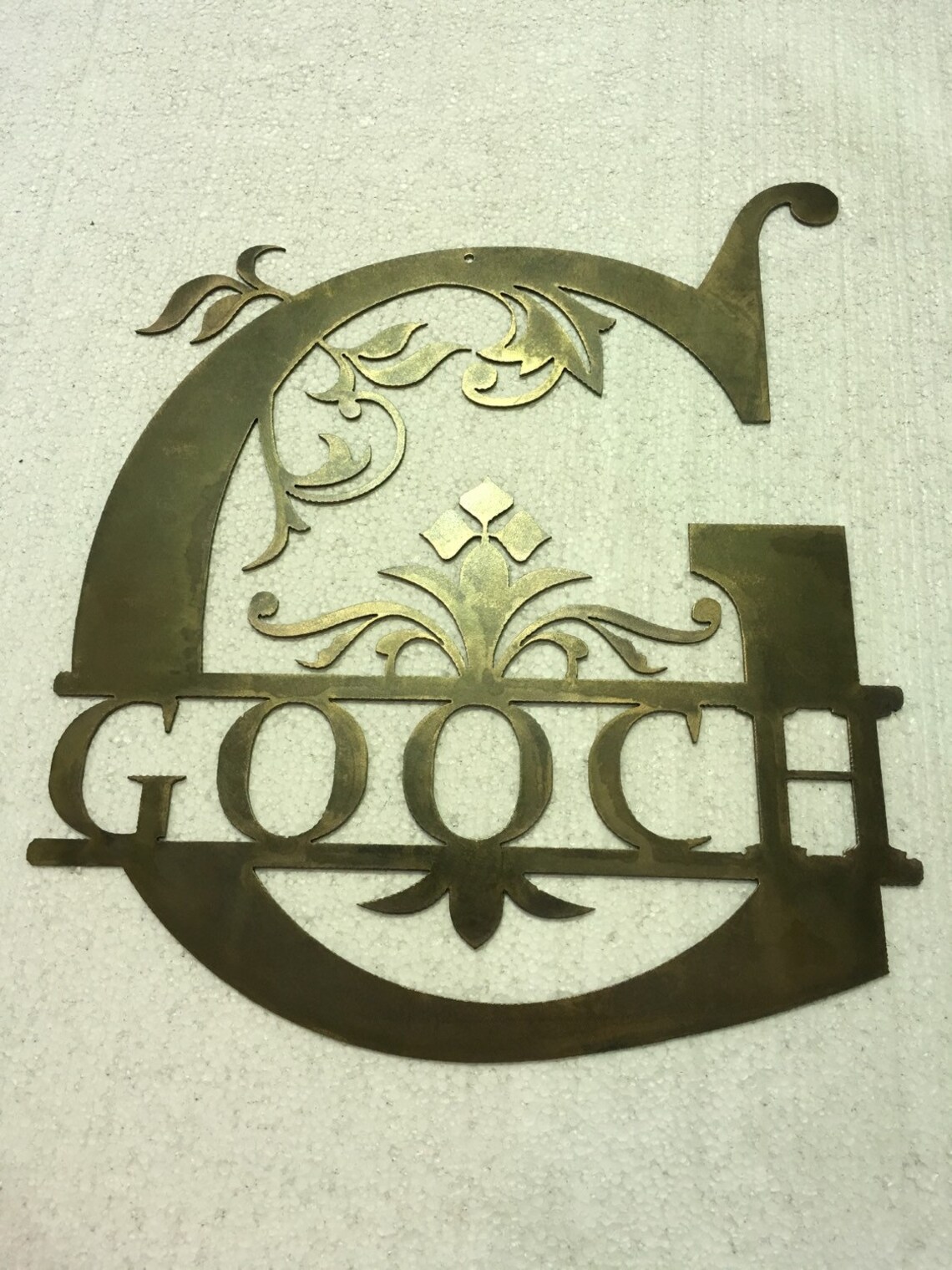 Personalized Ornate Vintage Metal Initial and Family Name Sign ...