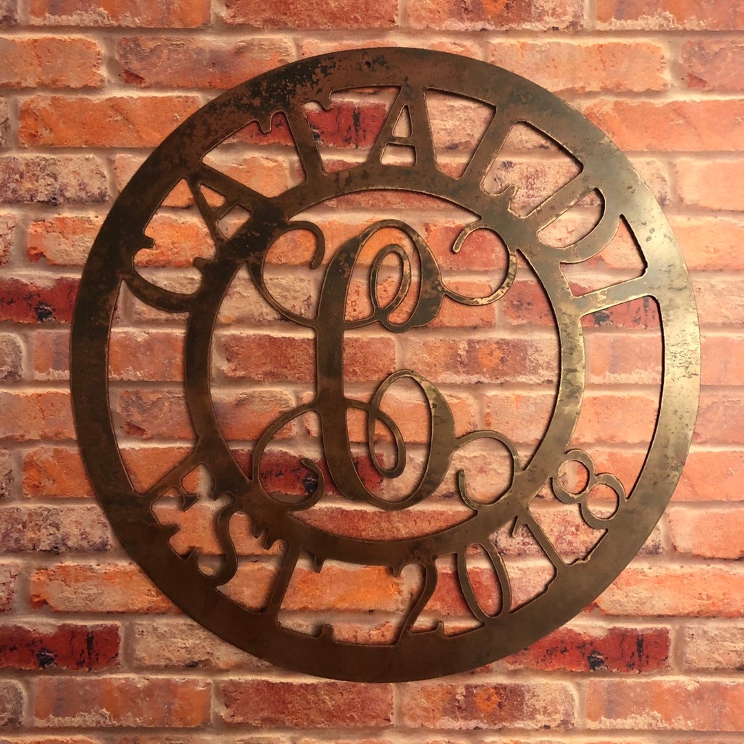 Christmas Deadline 12/12 Custom, Personalized Metal Vine Monogram With ...