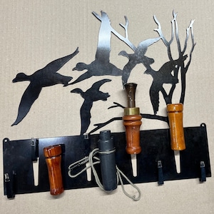 Rising Ducks Call Display Rack for Duck Calls. Personalized, Holds 9 ...