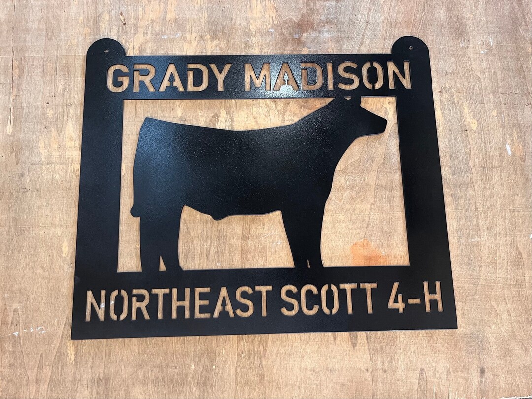 Personalized Steer Sign. Livestock Show Stalls, Fair Pens, Stock ...