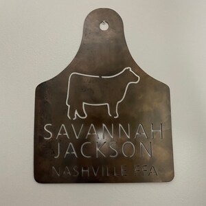 Personalized Eartag Show Calf Sign for Stalls, Barns; Stock Show Kids ...