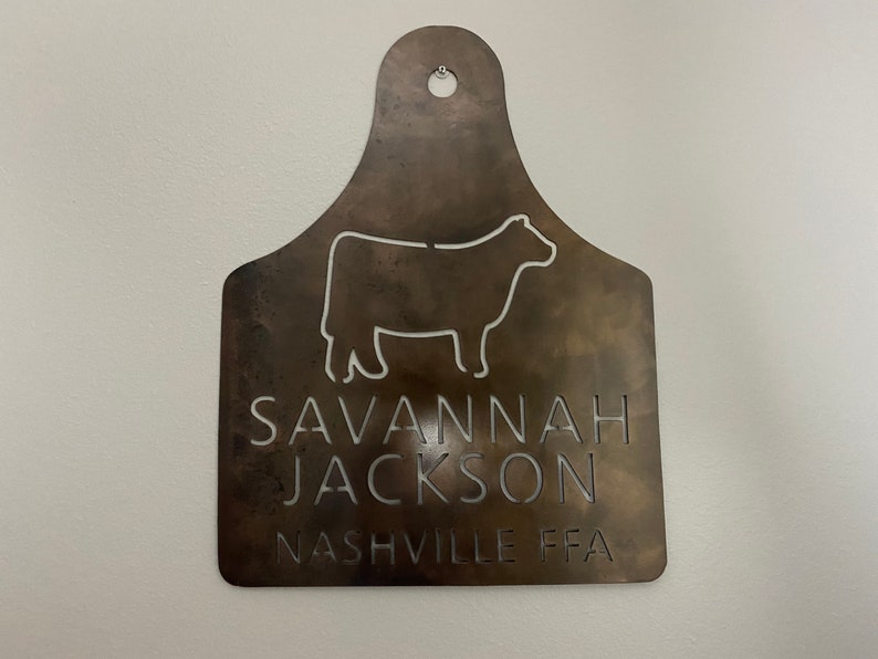 Personalized Eartag Show Calf Sign for Stalls, Barns; Stock Show Kids ...