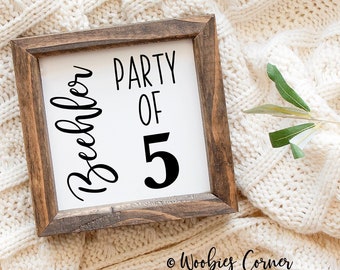 Family of Five Sign - Etsy