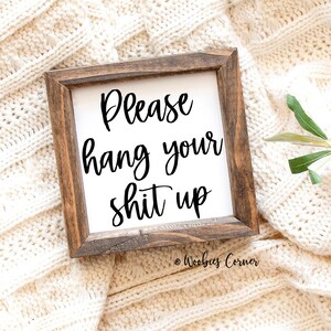 Hang Your Stuff up Sign, Funny Mudroom Sign, Entryway Hooks Sign, Funny ...