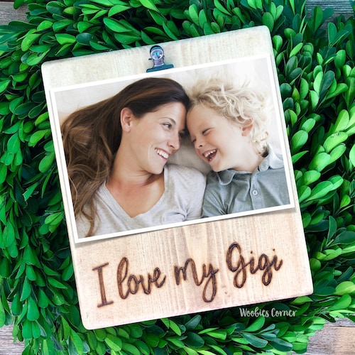 I Love My Gigi Picture Frame Gift Personalized From Grandson - Etsy