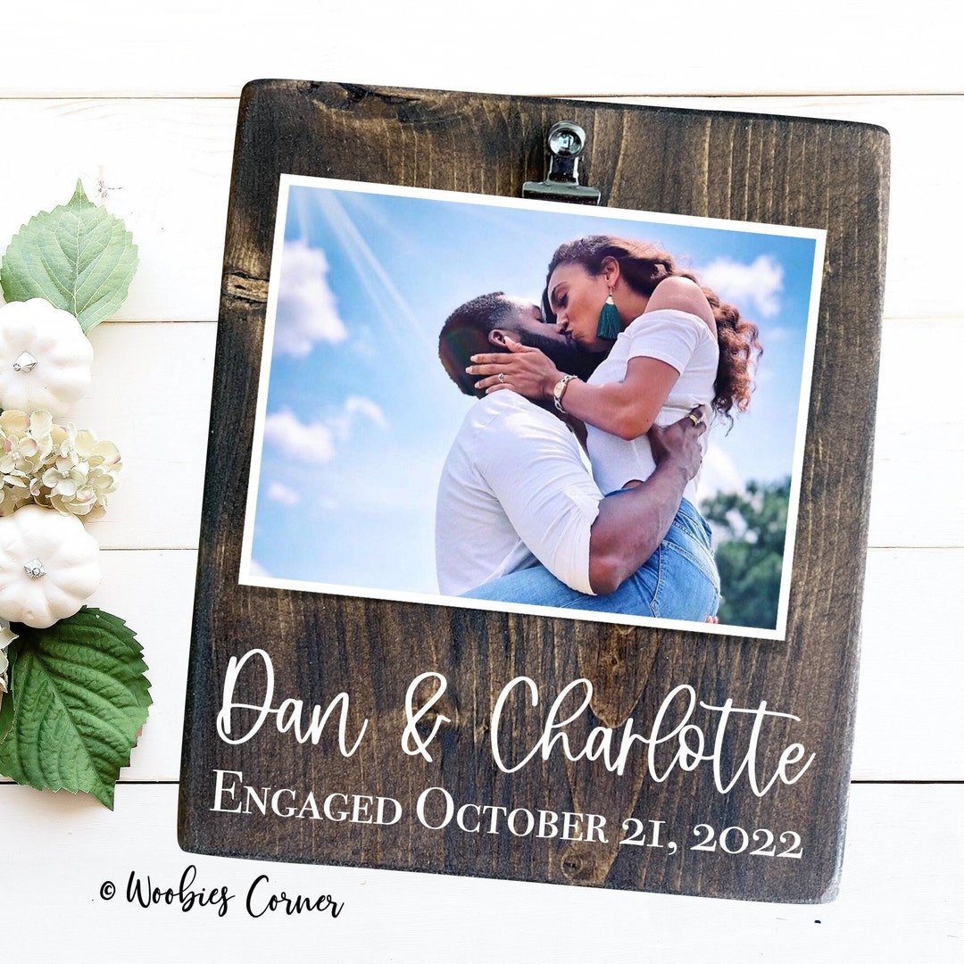 Engagement Gift, Personalized Engagement Picture Board for Couples ...