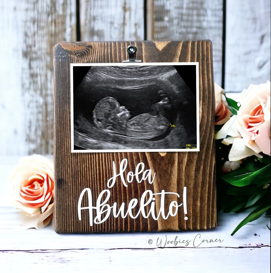 Hi Grandma and Grandpa Photo Ultrasound Frame | Family Pregnancy ...