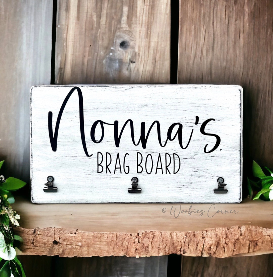 Nonna's Brag Board Wood Photo Display Sign | Mother's Day Gifts for ...