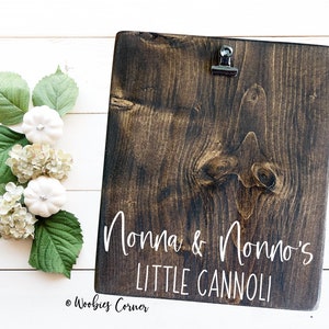 Nonna and Nonno's Little Cannoli Picture Frame, Personalized Nonna ...