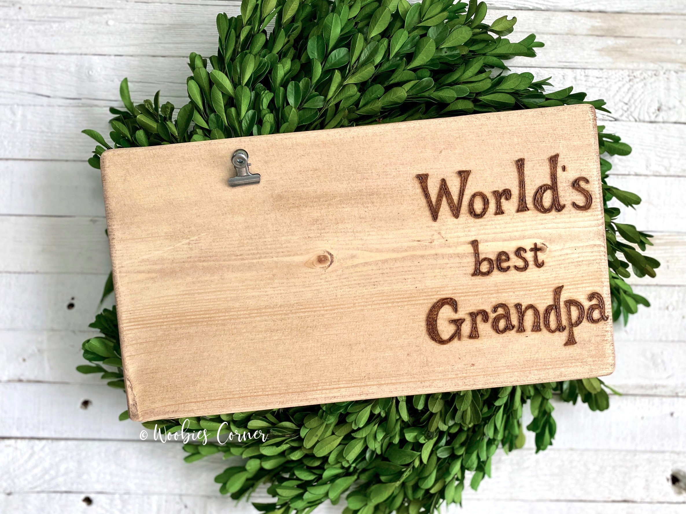 Worlds best Grandpa frame Grandpa frame Wood picture frame | Etsy