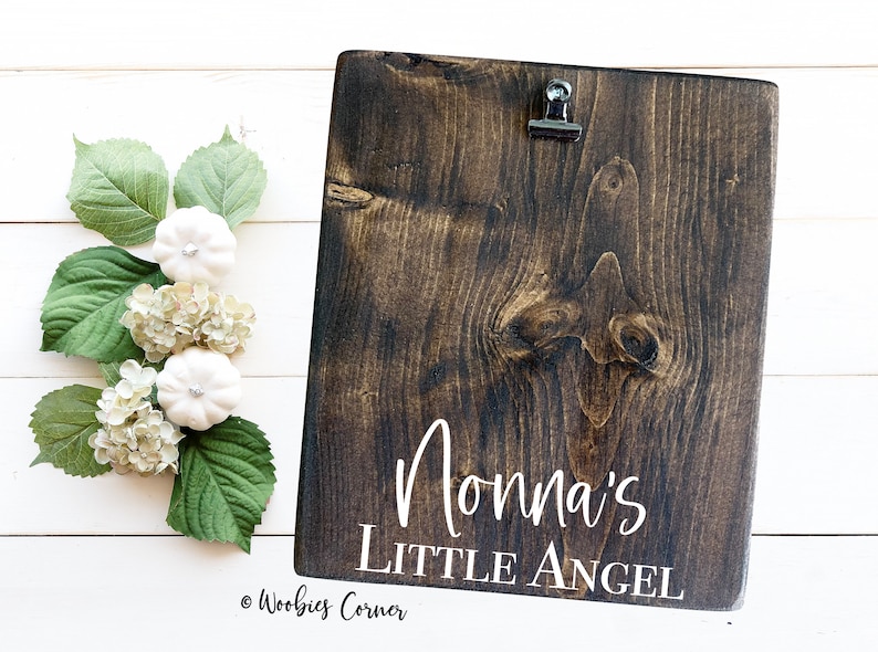 Personalized Nonna Wood Sign With Photo Clip | Picture Gifts for ...