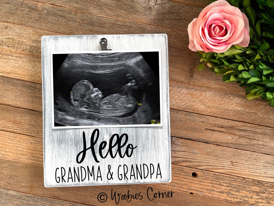 Hi Grandma and Grandpa Photo Frame, Family Pregnancy Announcement, Baby ...