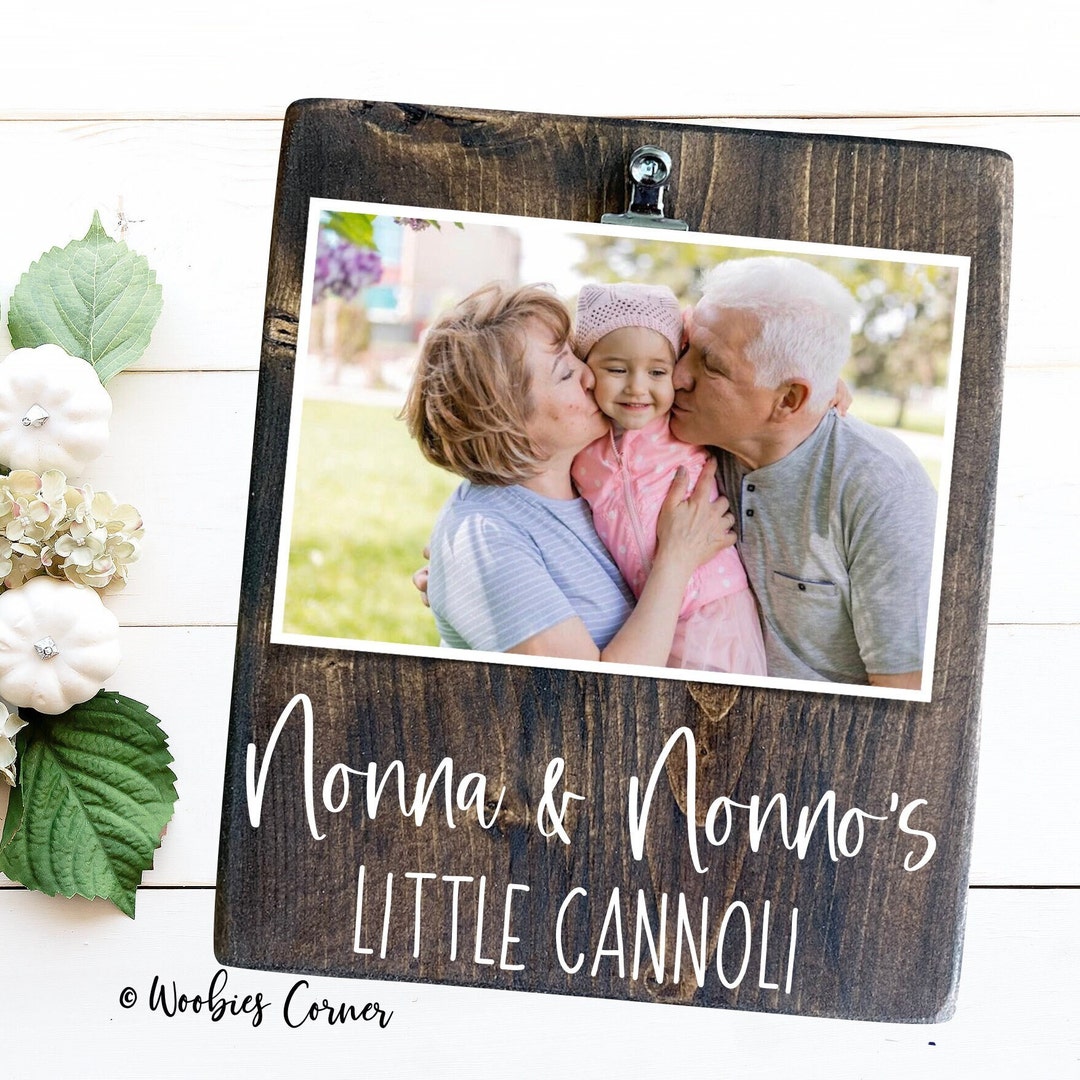 Nonna and Nonno's Little Cannoli Picture Frame, Personalized Nonna ...