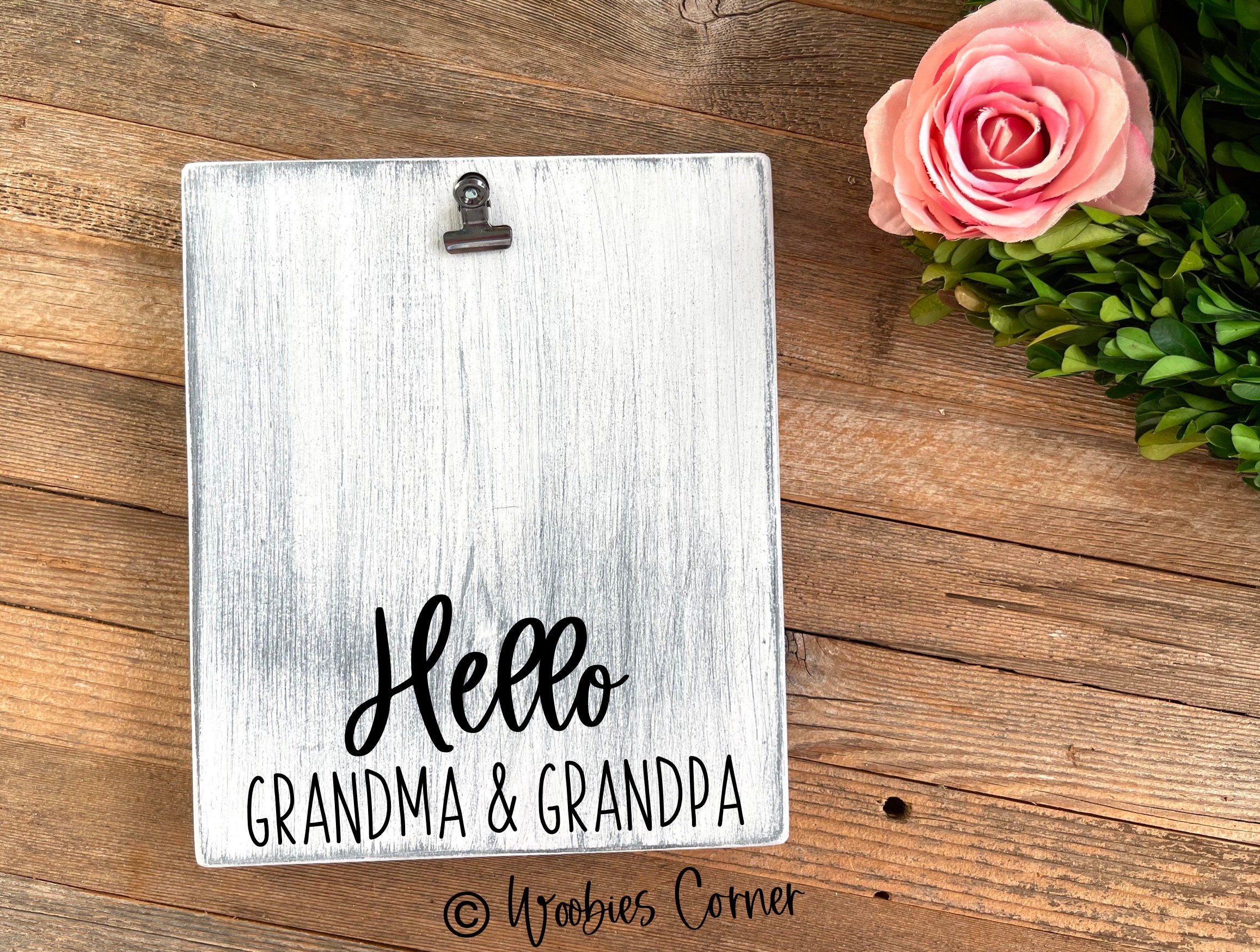Hi Grandma and Grandpa Photo Frame, Family Pregnancy Announcement, Baby ...