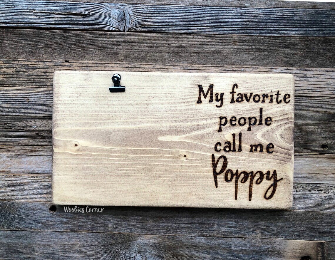 Poppy gifts Poppy picture frame My favorite people call me | Etsy