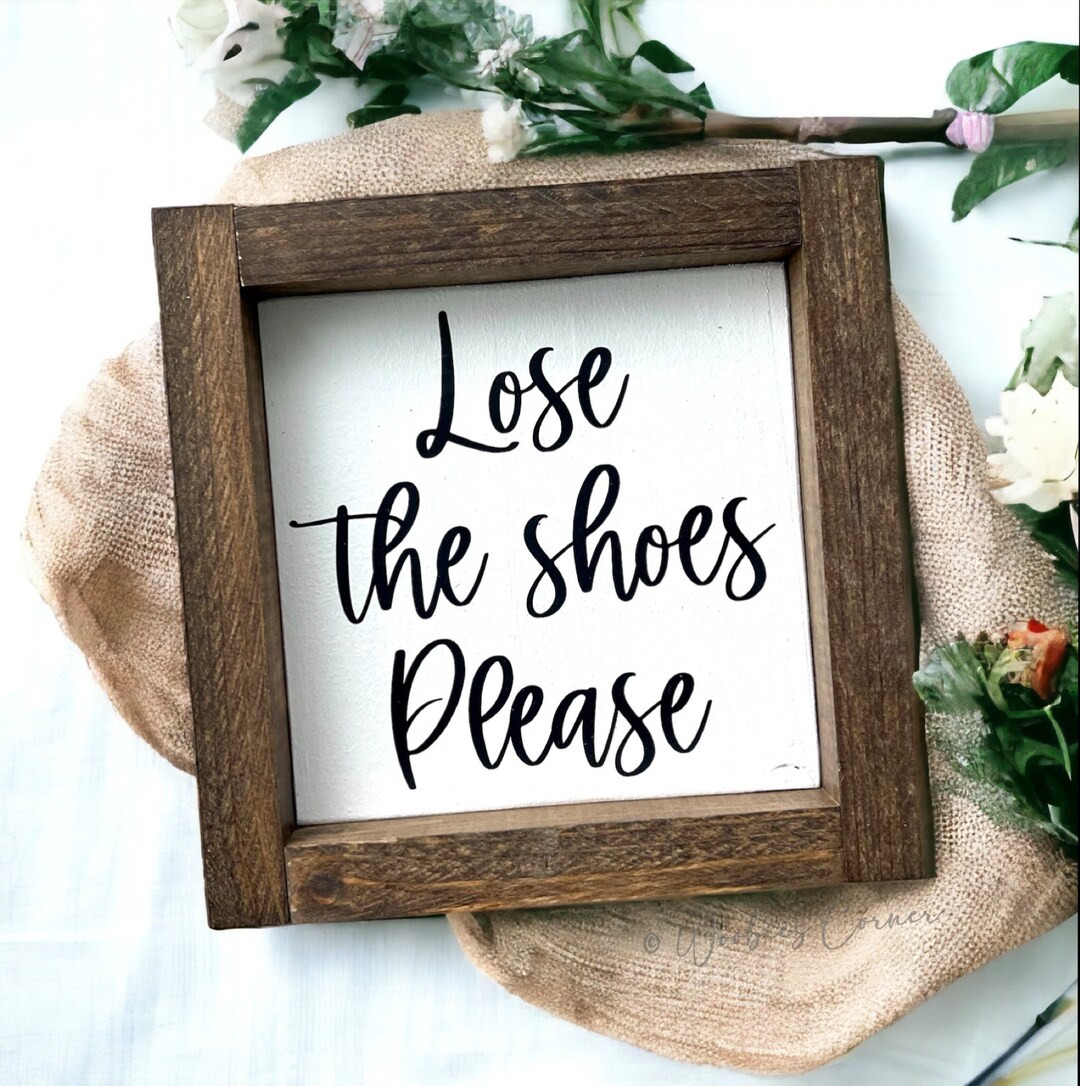 Remove Your Shoes Entryway Sign | No Shoes Mudroom Entry Wall Decor ...