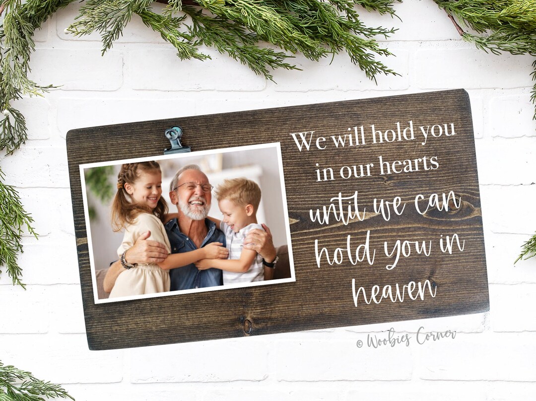 Personalized Memorial Picture Frame, Celebration of Life Gift, Rustic ...