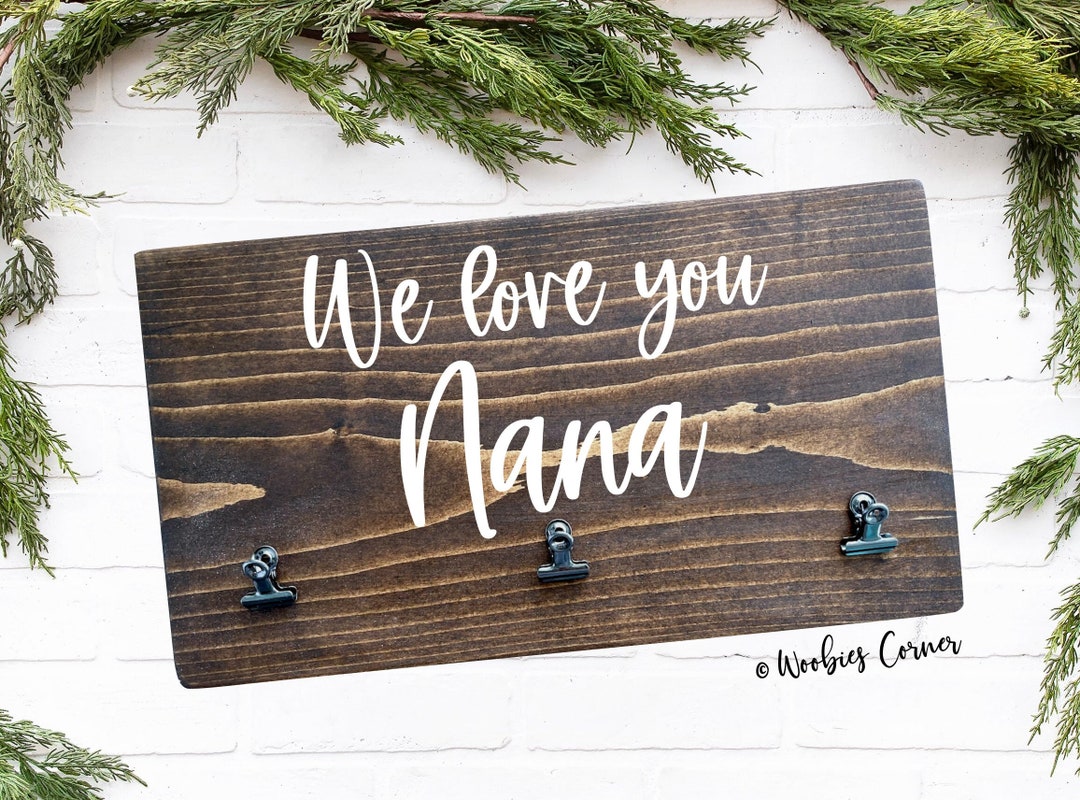Nana's Brag Board, Nana Gift, Personalized Nana Frame, Nana Wood Sign ...