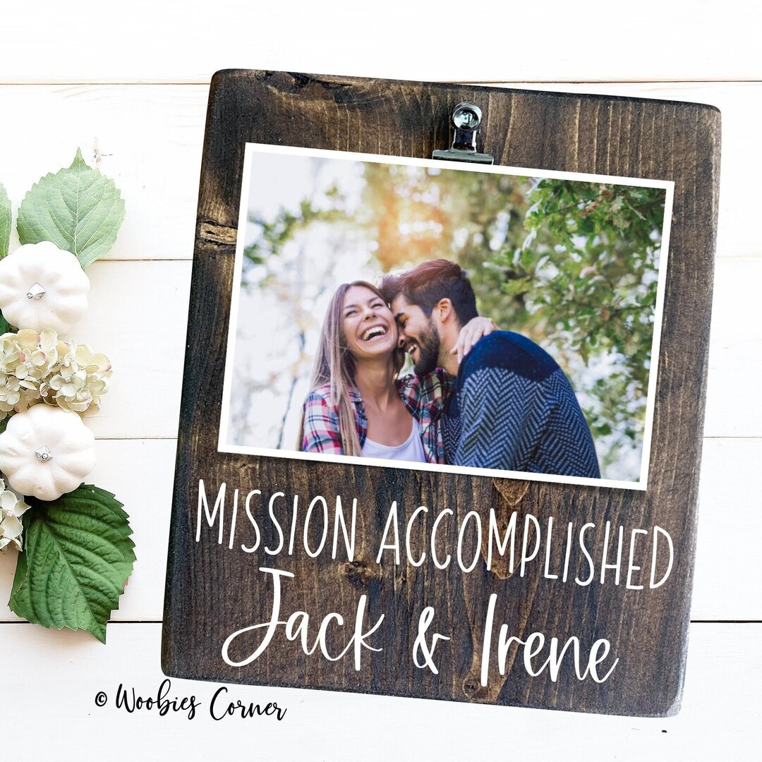 Personalized Wedding Picture Frame, Mission Accomplished Frame, Custom ...