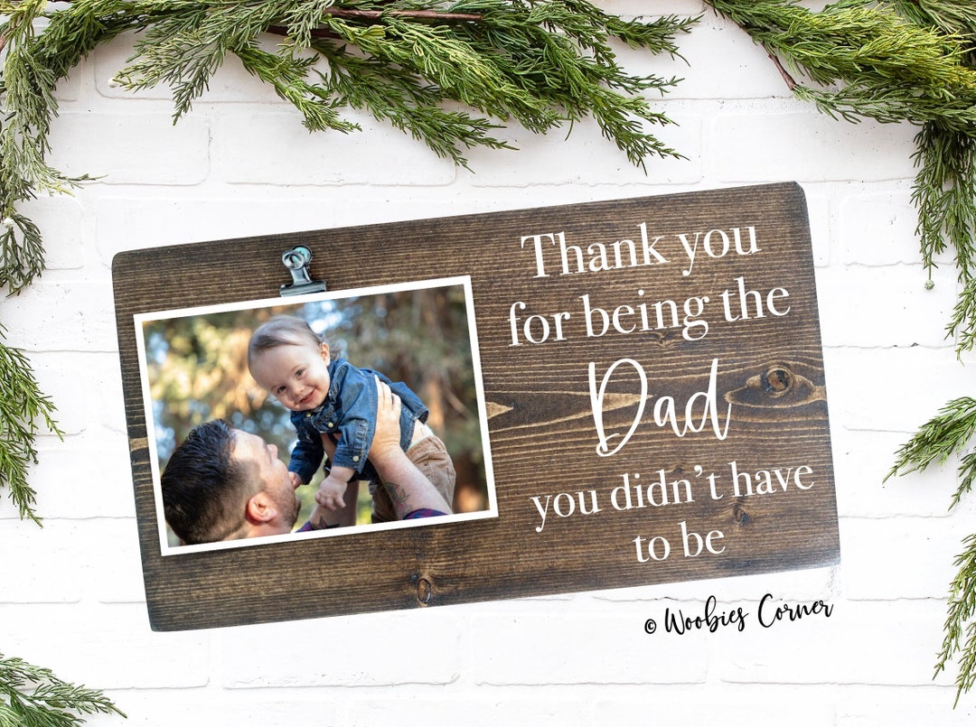 Step Dad Fathers Day Thank You Picture Frame Gift | Step Father Quote ...
