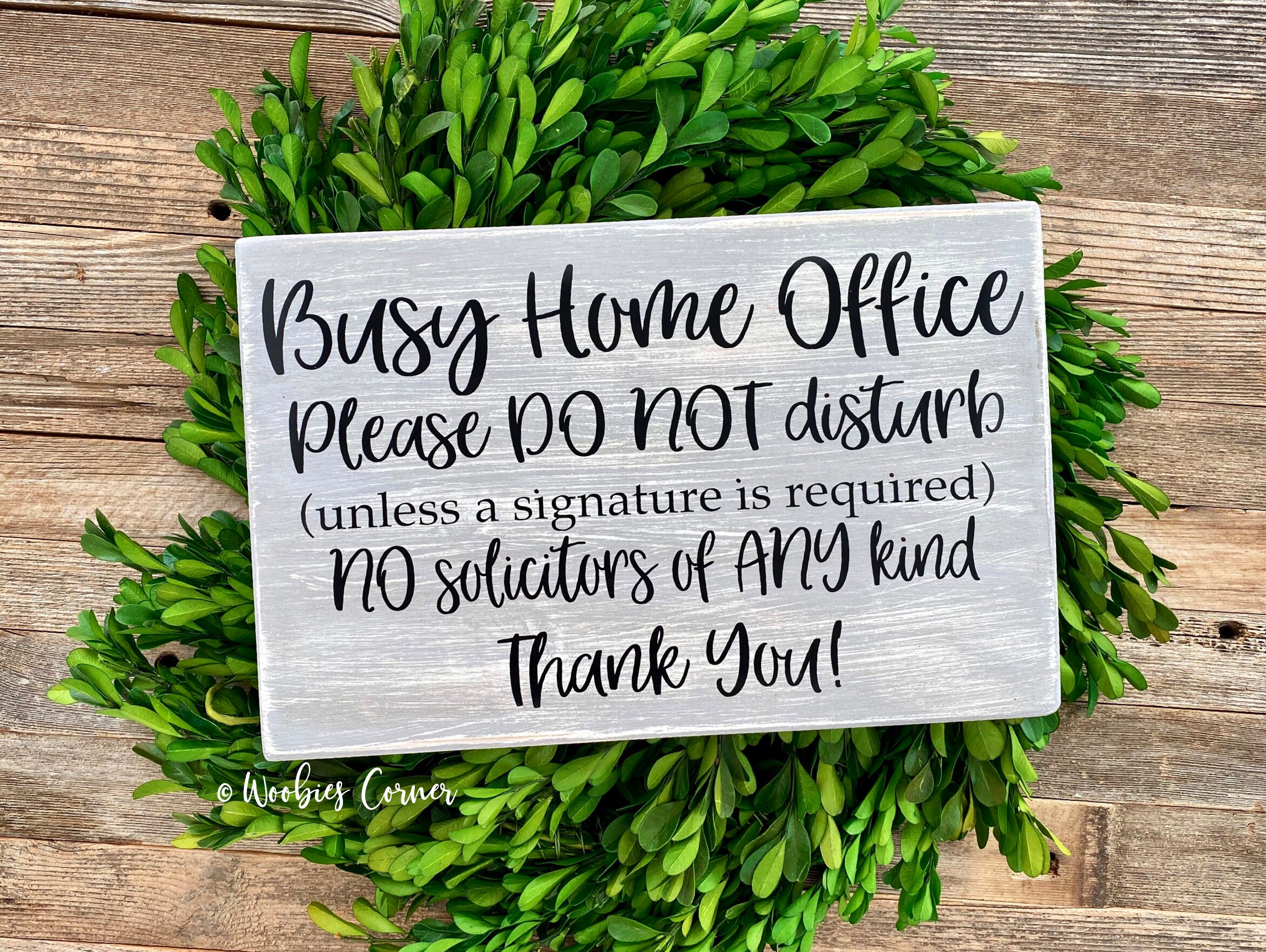 Home office sign Working from Home sign Front door sign No | Etsy