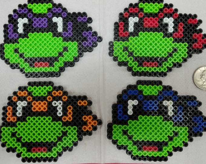 Ninja Turtle Perler Bead Magnets - Etsy