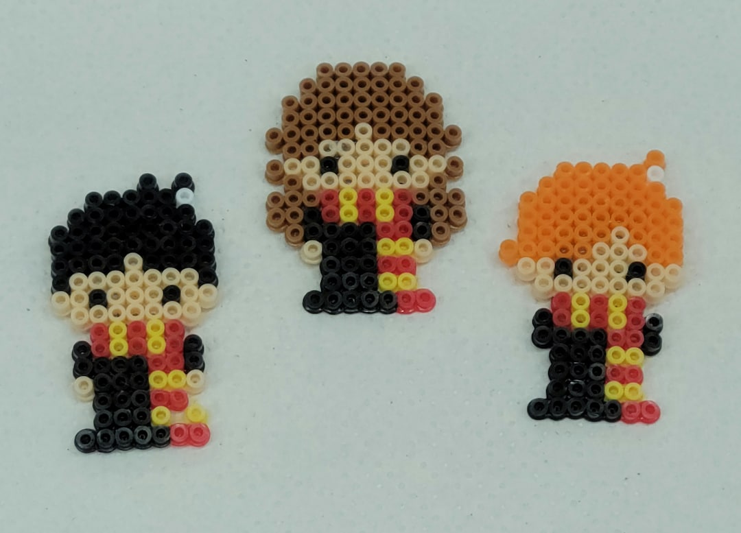 Harry Potter Trio Mini Perler Bead Magnets - Etsy